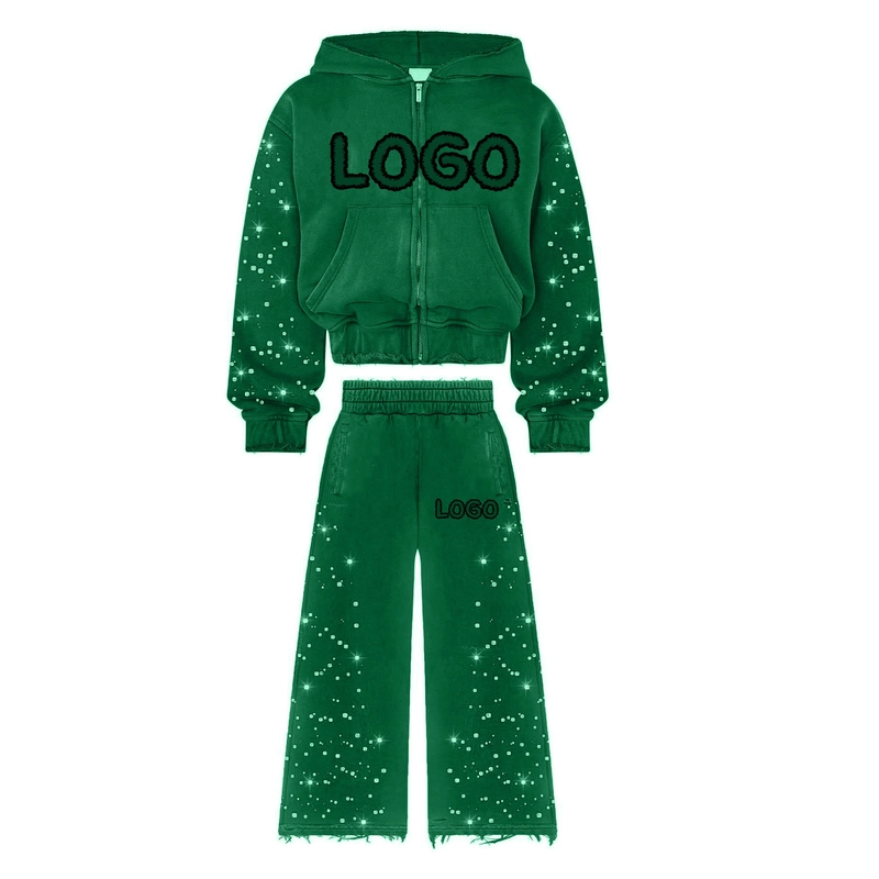 Buy Two Piece Track Suit Sets Men Rhinestone Tracksuit Men's Track Suits Rhinestone Tracksuits ...